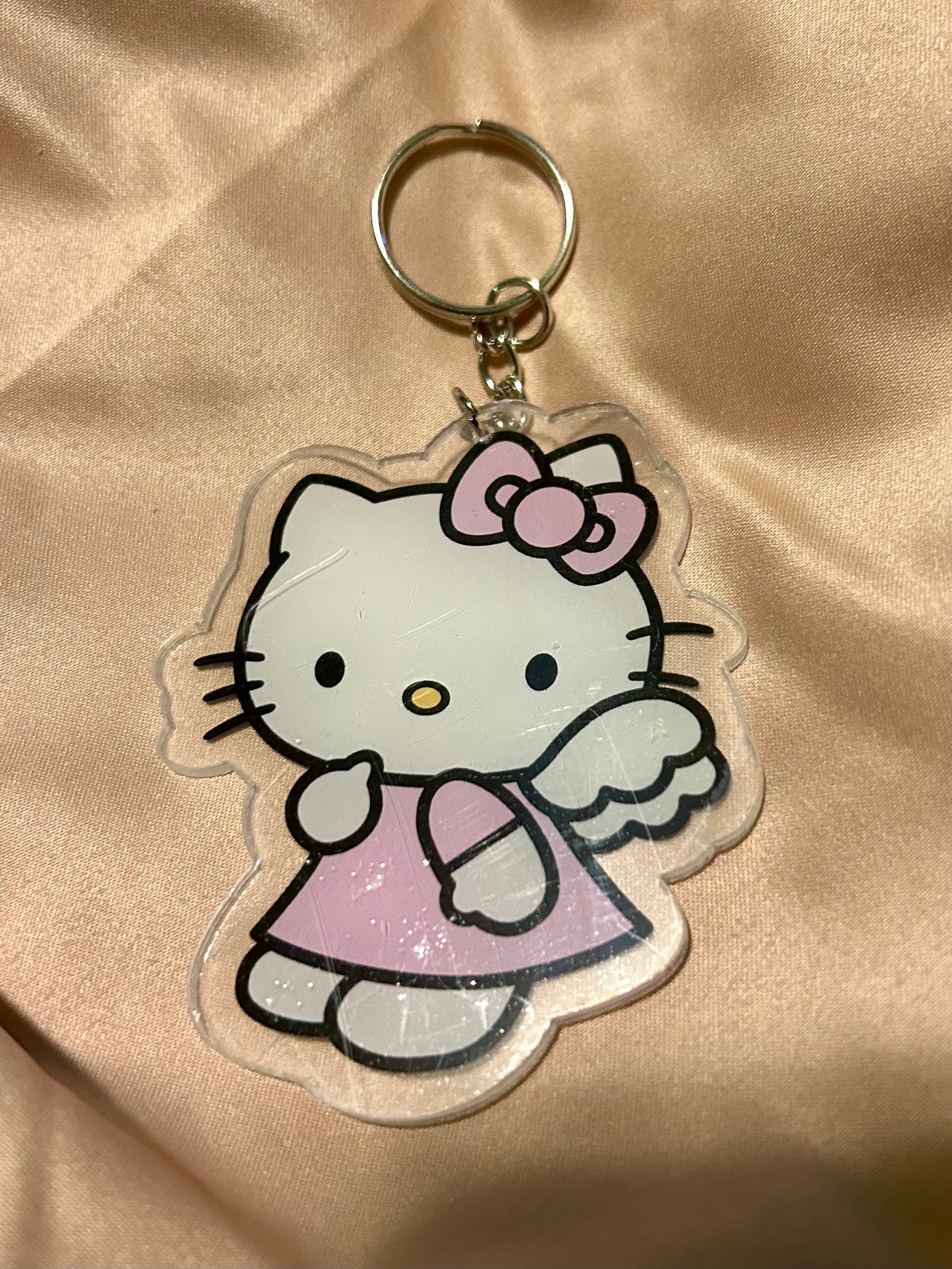 HK Hello Kitty Inspired Acrylic Keychain - Etsy