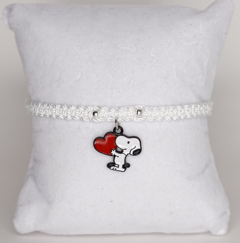 Snoopy With Heart Bracelet - Etsy