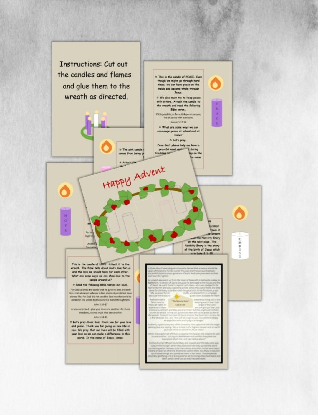 Printable Advent Candle Activity for Kids - Etsy
