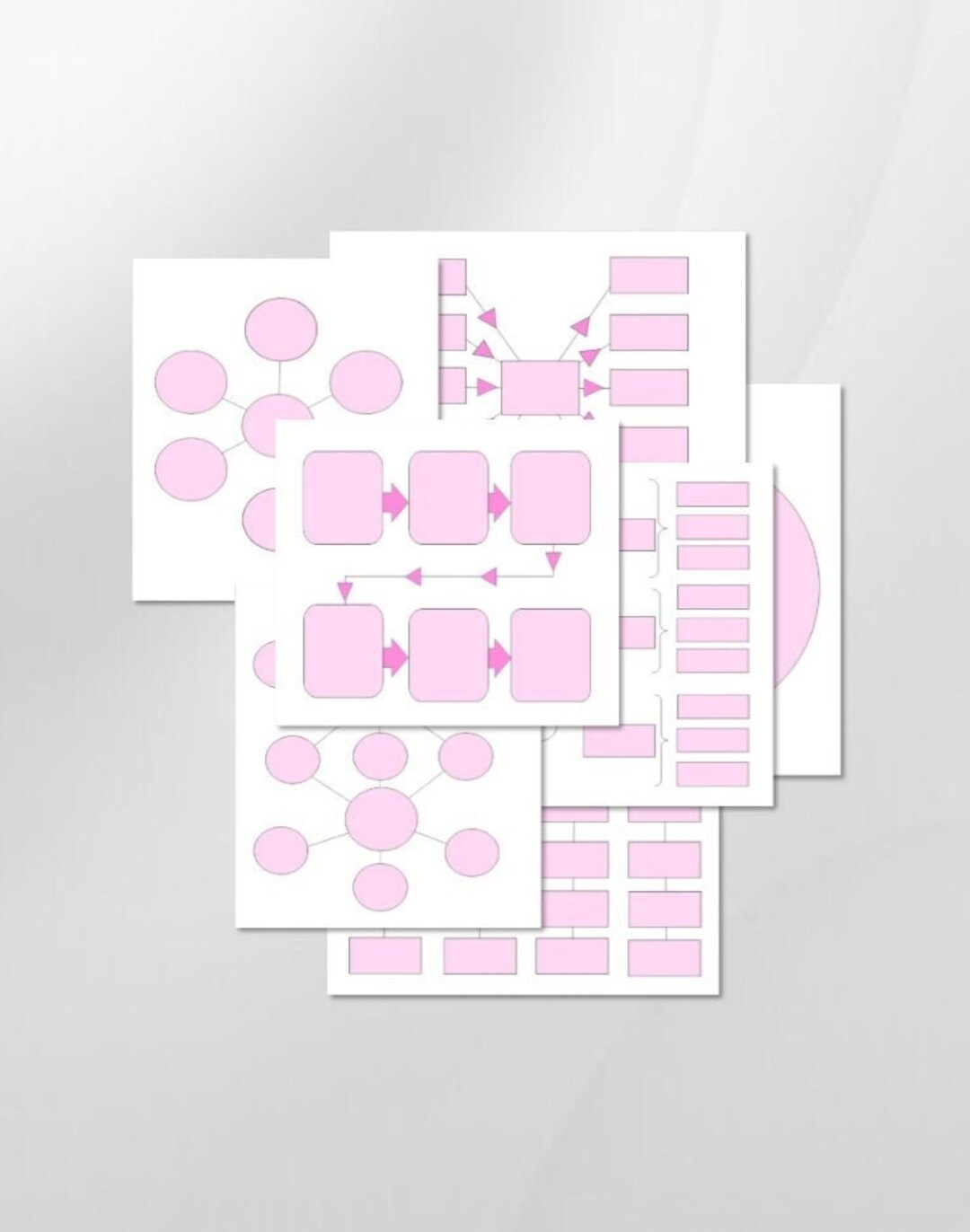 Pink Printable Blank Diagrams - Etsy