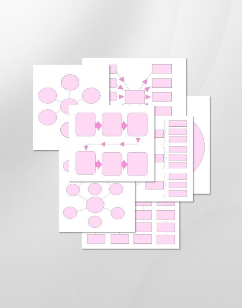 Pink Printable Blank Diagrams - Etsy