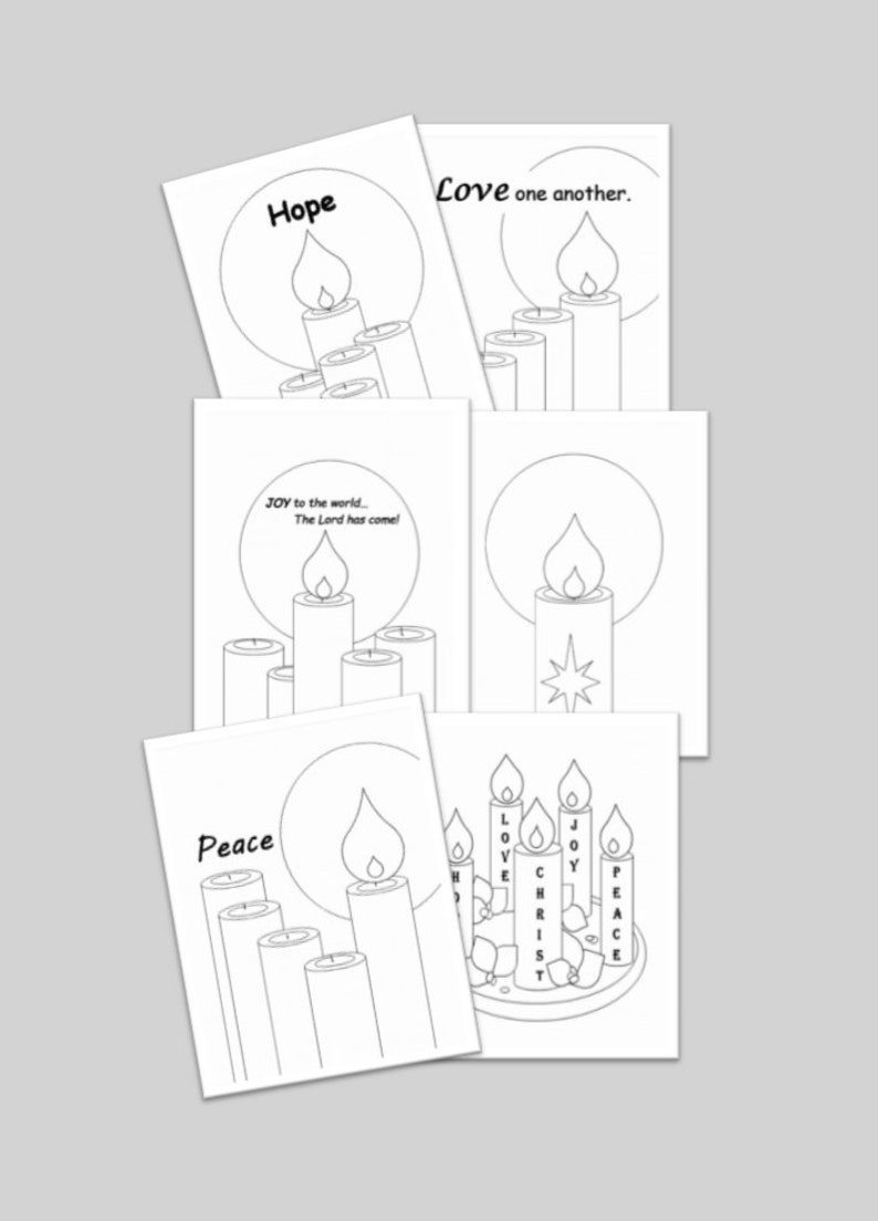Advent Candle Coloring Sheets - Etsy