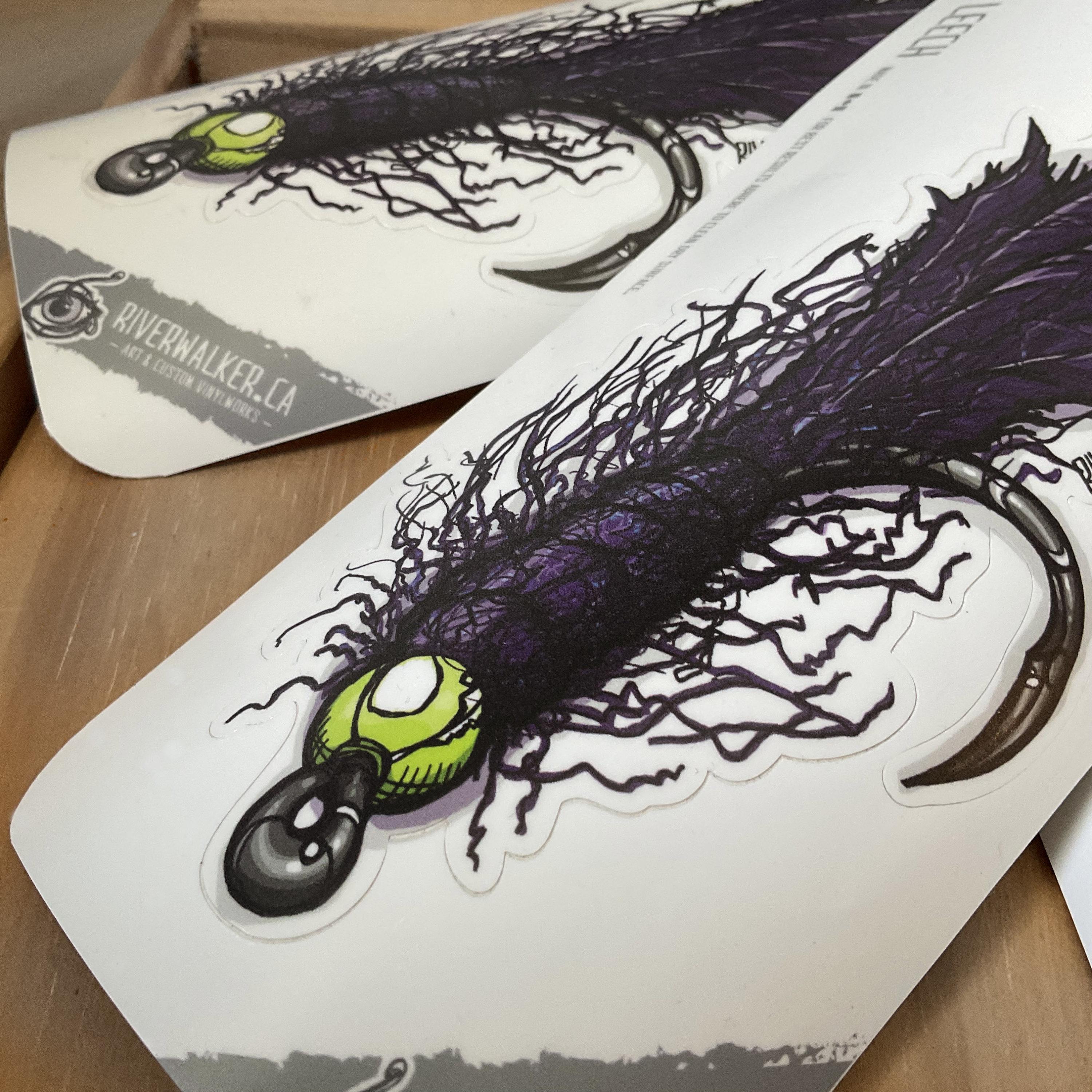 Vampire Leech Fly Tying Art Fishing Sticker Trout Fly Stillwaters ...