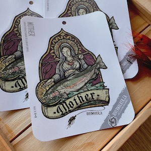 Have Faith - Mary Fishing - Fly Tying Art - Fishing Sticker - Mother ...