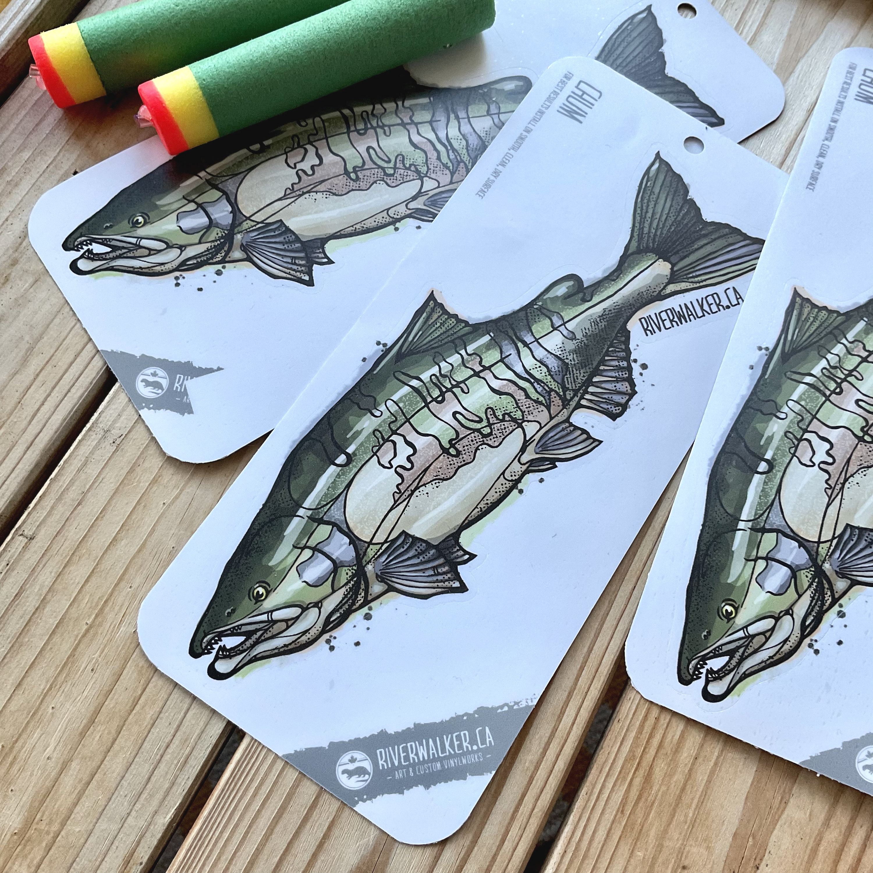 Chum Salmon Fishing Decal Fly Fishing Fish Art - Etsy