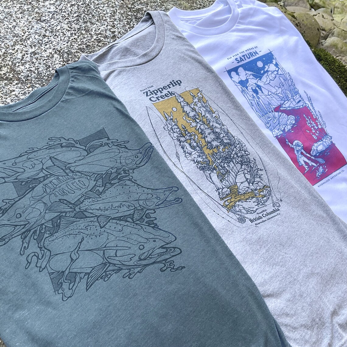 Pacific Salmon T-shirt Fishing Apperal Fly Fishing - Etsy