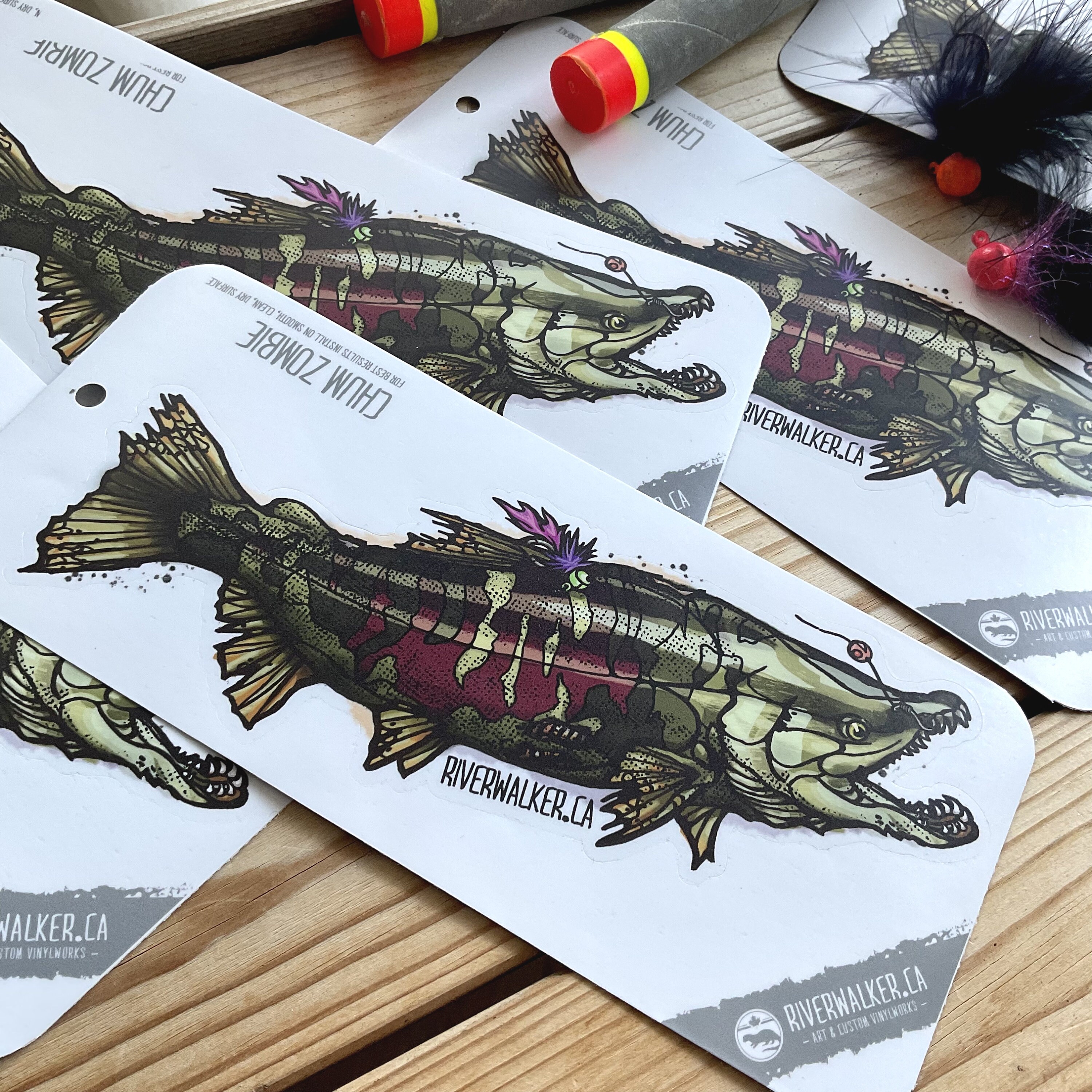 Chum Salmon - Zombie Fish Sicker - Fishing Decal - Fly Fishing - Fish ...