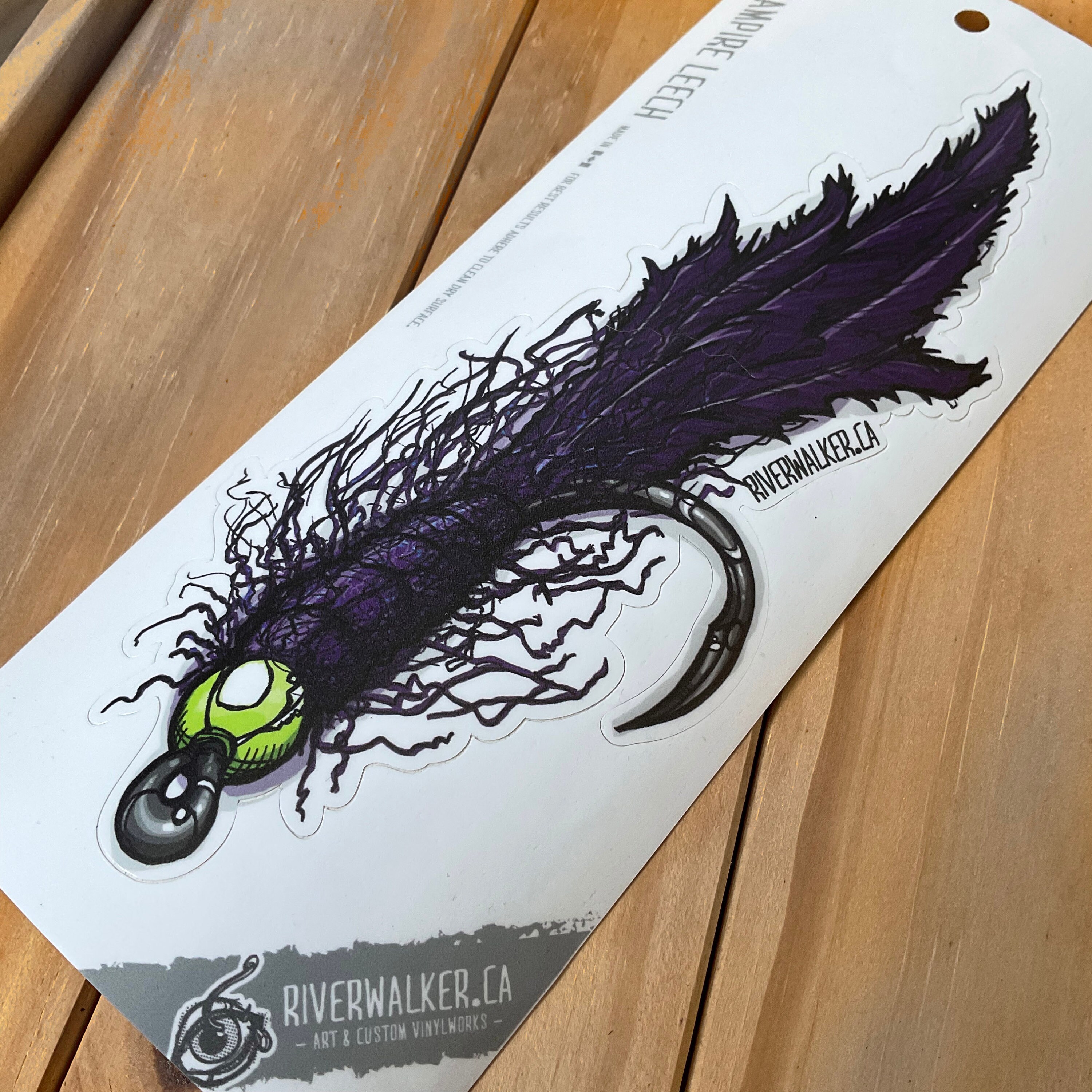 Vampire Leech Fly Tying Art Fishing Sticker Trout Fly Stillwaters ...