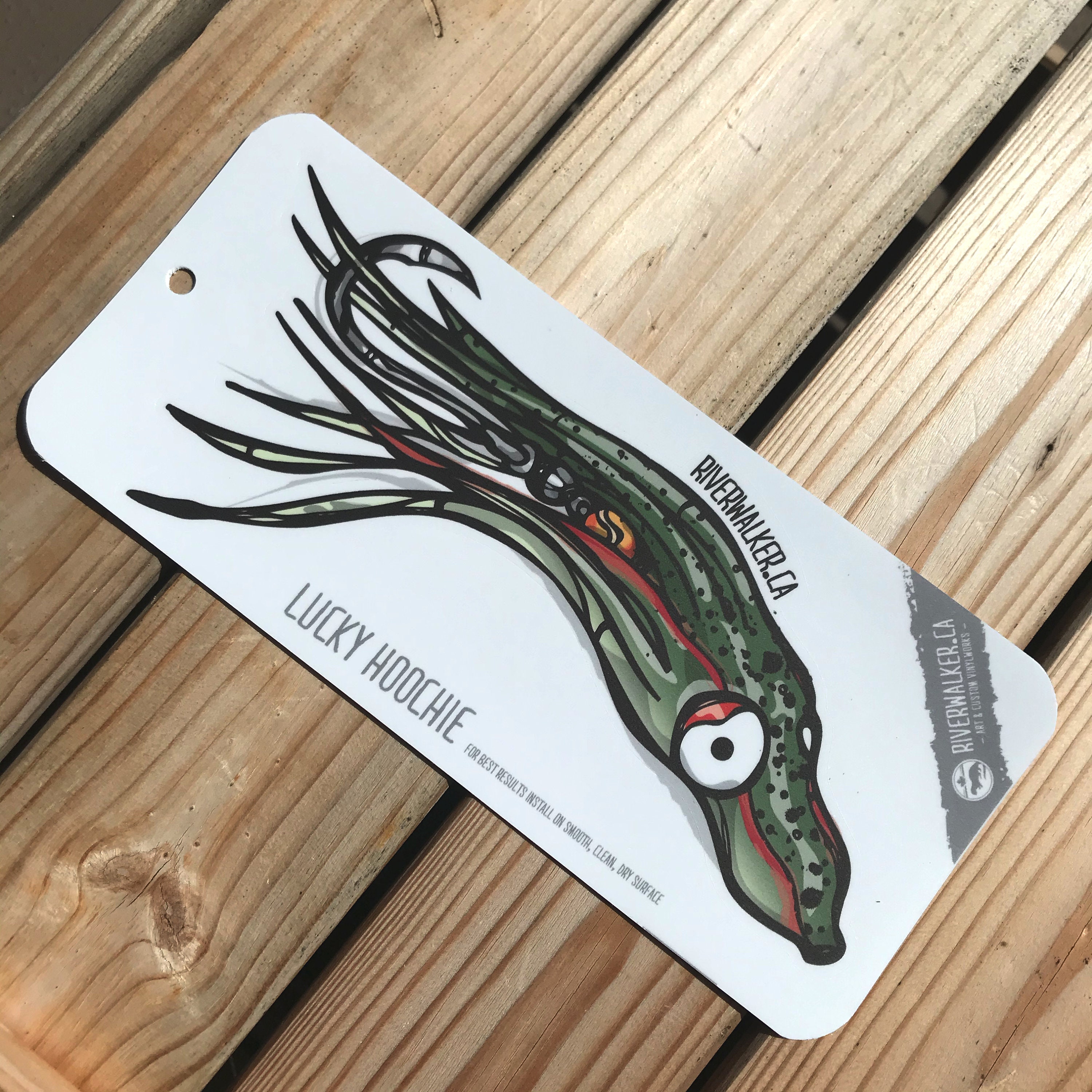 Lucky Hoochie Salmon Art Fishing Sticker Salmon Lure - Etsy Canada