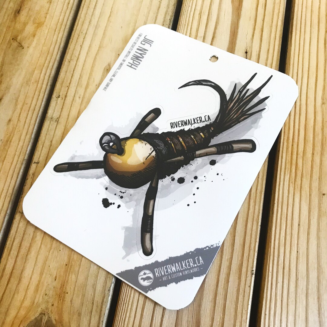 Jig Nymph - Euro Nymph - Fly Tying Art - Fishing Sticker - Trout Fly ...