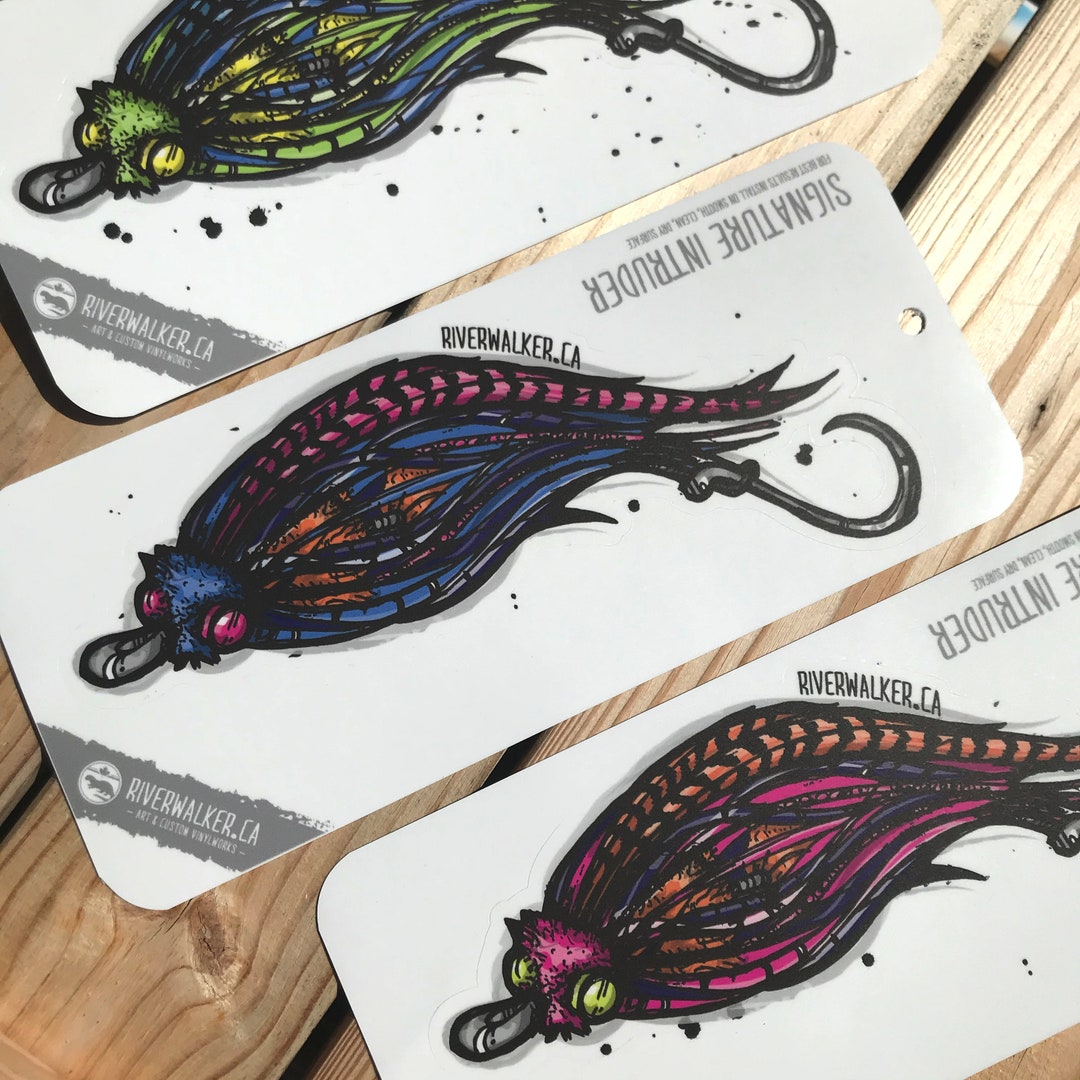Intruder Fly Decals Fly Tying Art Fishing Sticker Salmon Fly Trout Fly ...