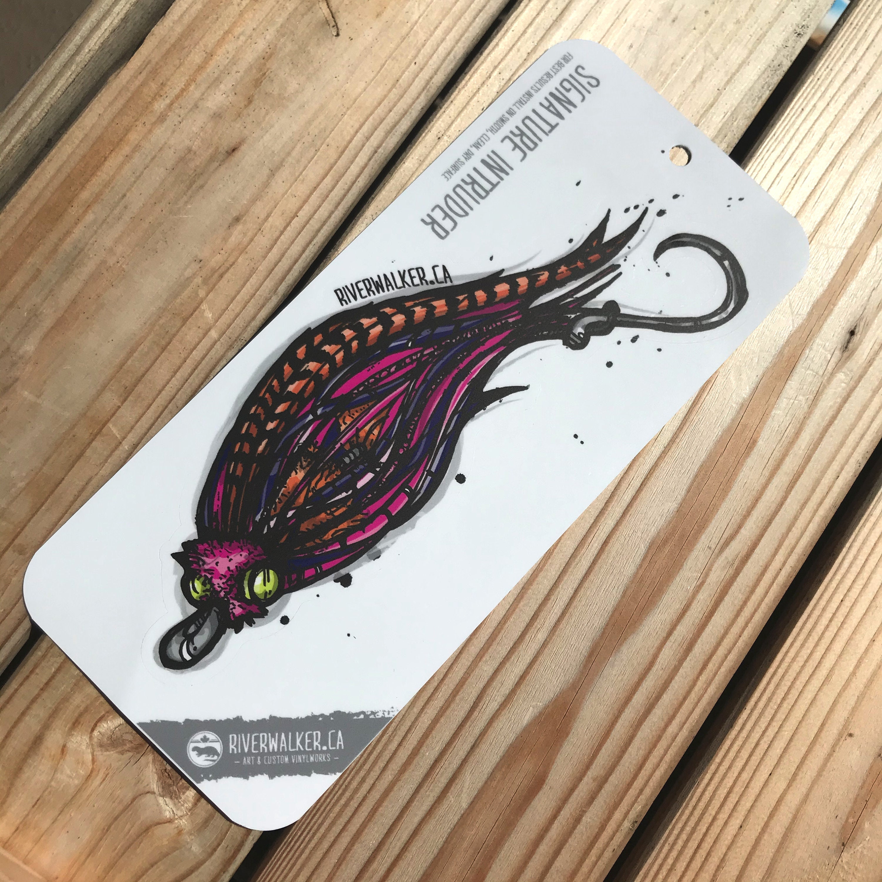 Intruder Fly Decals Fly Tying Art Fishing Sticker Salmon Fly Trout Fly ...