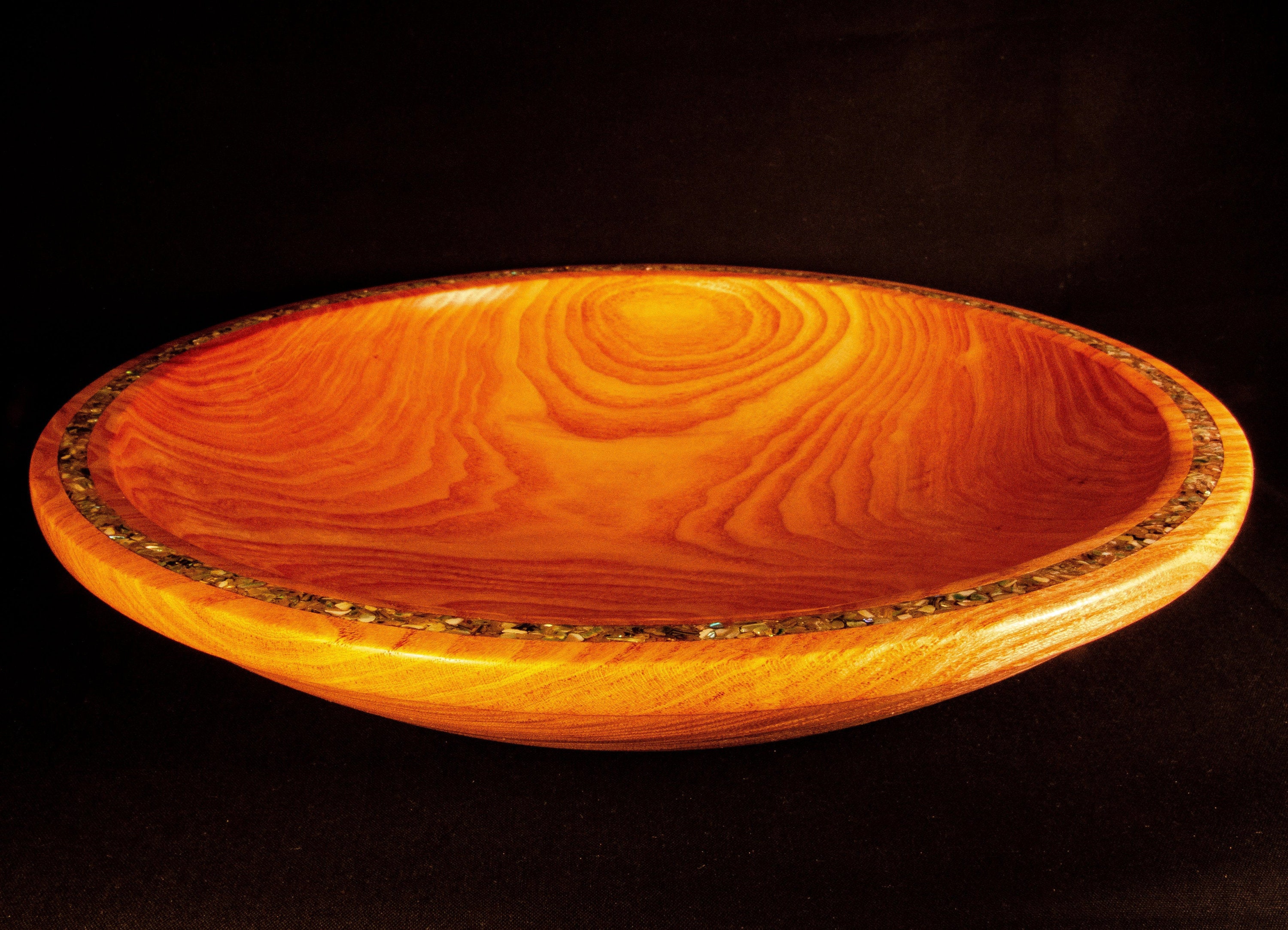Honey Locust Platter, Hand Turned, With Shell Inlay - Etsy