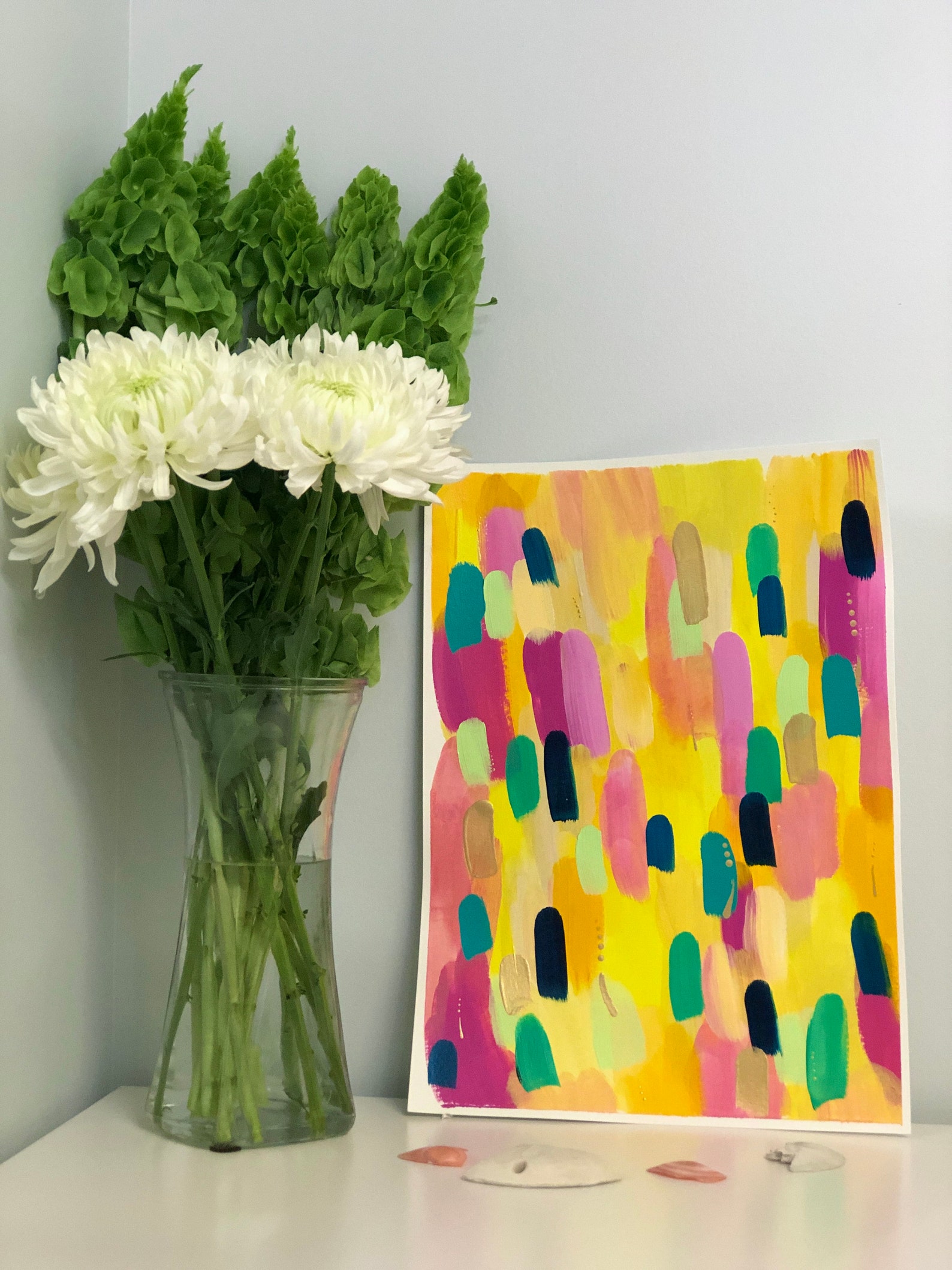 Original Abstract Art on Paper, Acrylic Abstract Art, Original Art ...