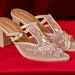 Ivory Floral Beaded Party Mules, Wedding Guest Embroidery Classy Heels ...