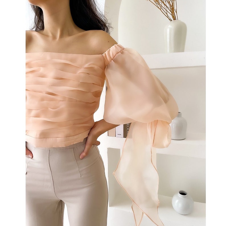 Princess Organza Drapery Top Autumn Classy Top Party off - Etsy