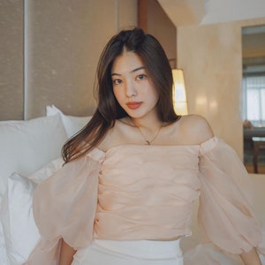 Princess Organza Drapery Top, Autumn Classy Top, Party off Shoulder ...