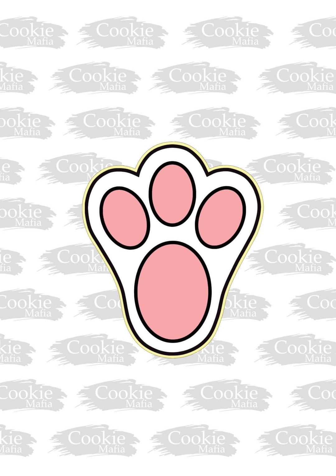 Easter Bunny Foot Print, 9cm Cutter and Embosser - Etsy