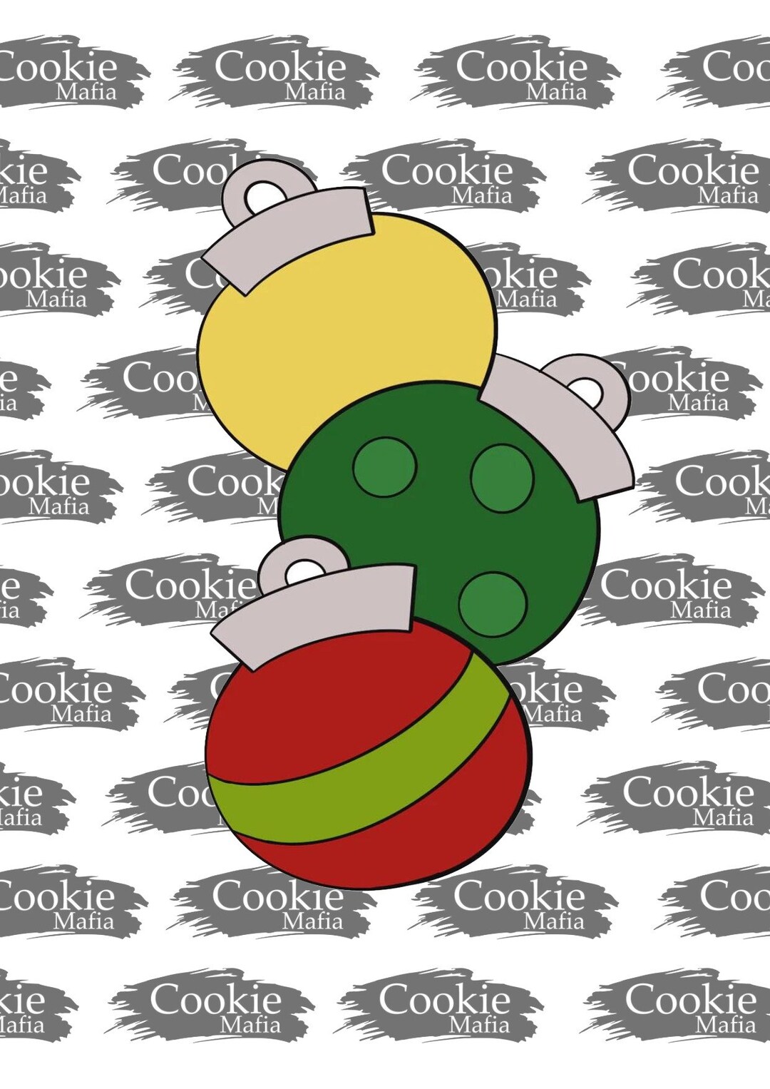 Christmas Bauble 3 Piece Stack. 20cm Jumbo Cookie Cutter Set - Etsy