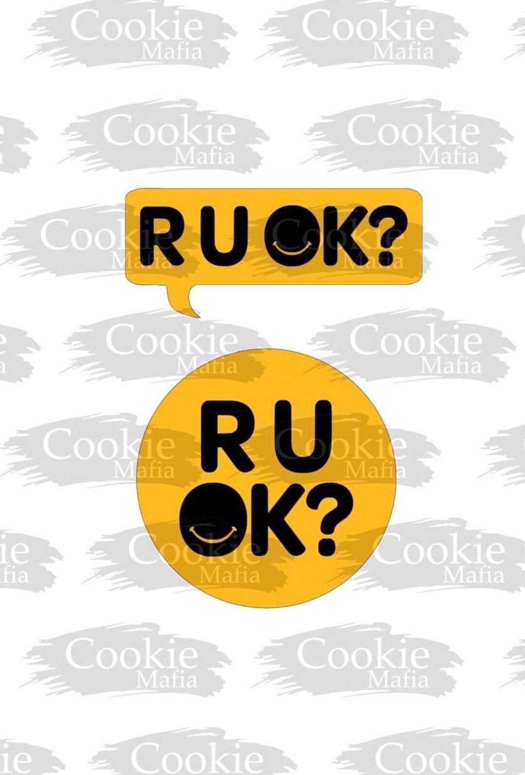R U Ok? Cookie Decorating Stamp and Cutter - Etsy Australia