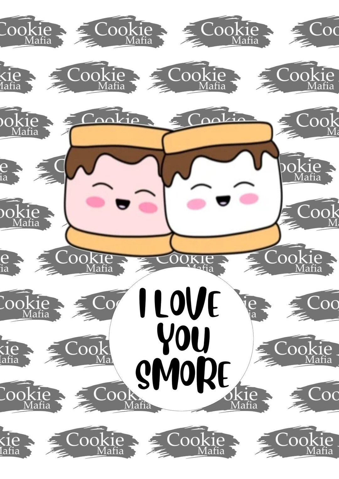 Smore Cookie Cutter and Embosser 9cm and I Love You Smore 8cm Stamp. - Etsy