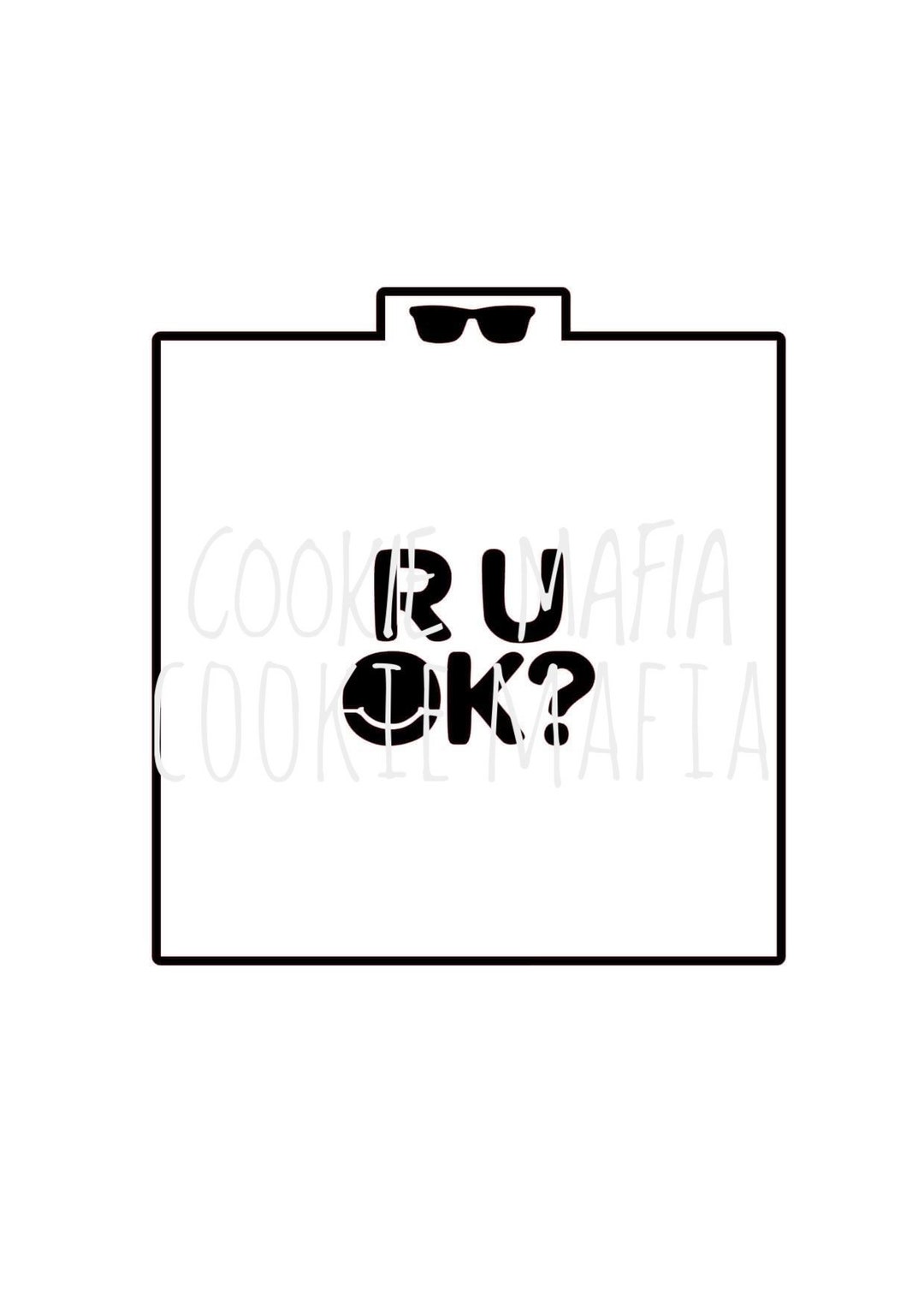 R U Ok? , Decorating Stencil, Cake, Cookie Decorating Stencil 14cm X ...