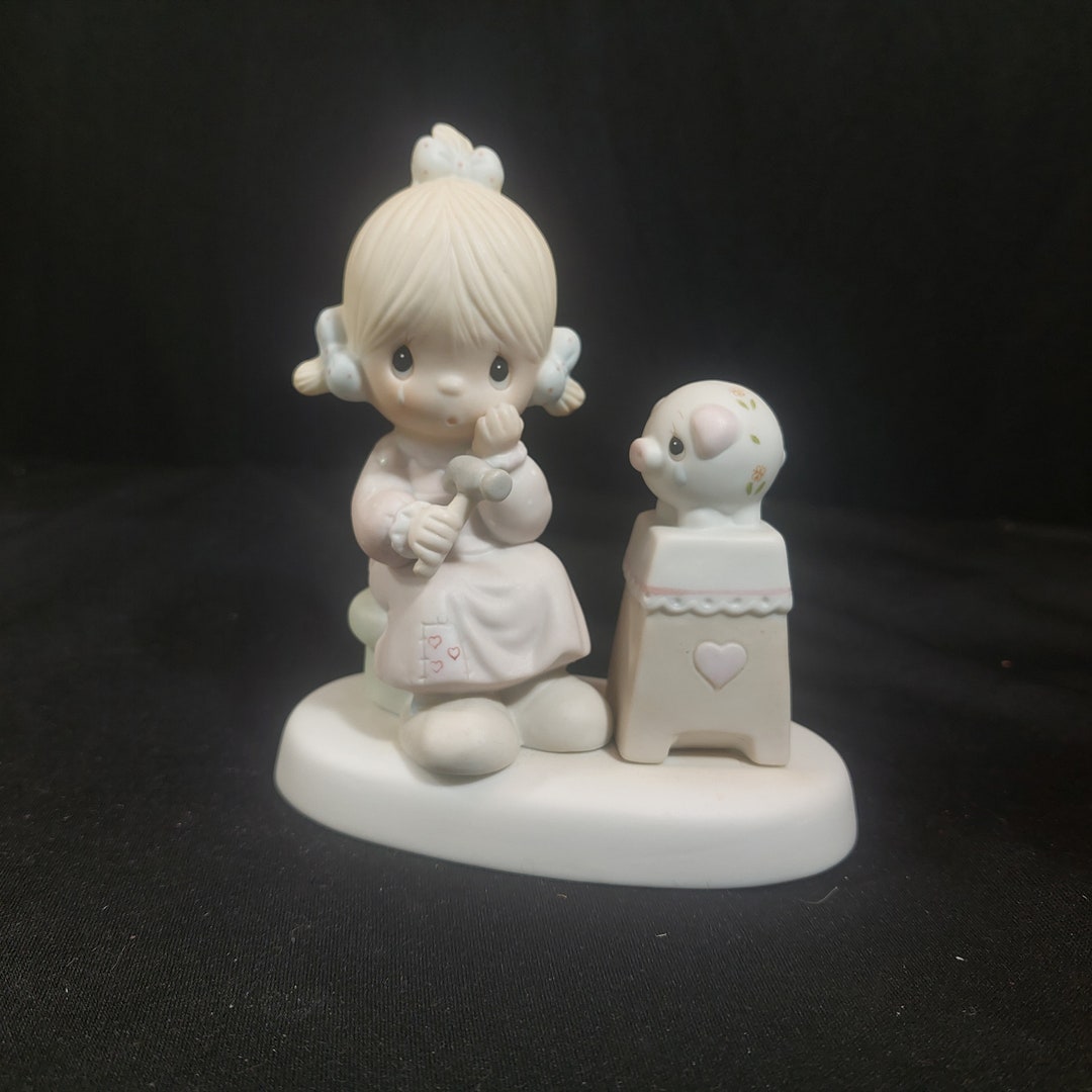 Vintage 1980 Precious Moments Figurine: Love Cannot Break A True ...