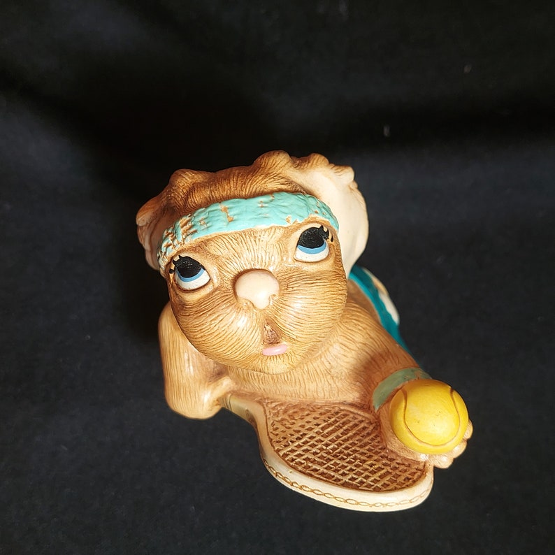 Vintage 1987 Pendelfin Rabbit - Tennyson - Bunny Playing Tennis - Reg ...