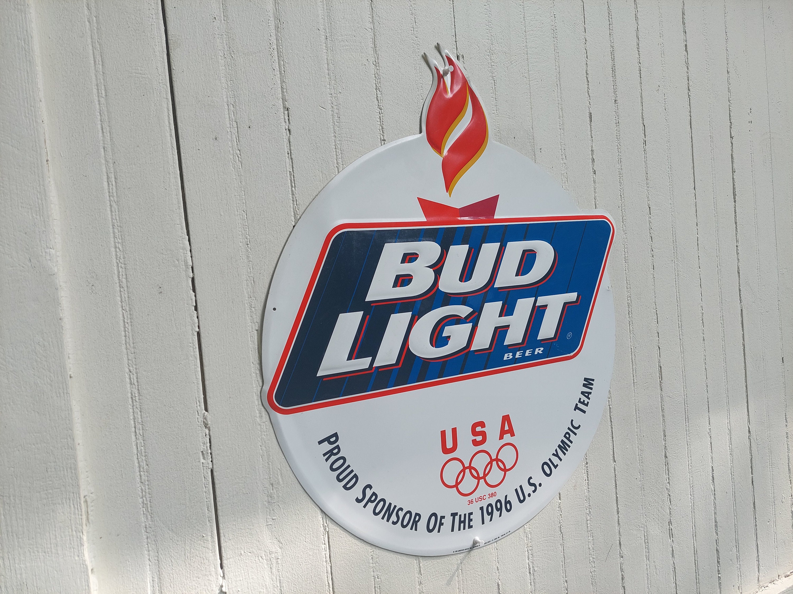 Vintage 1995 Bud Light USA Olympic Torch Sign for 1996 Games - Etsy