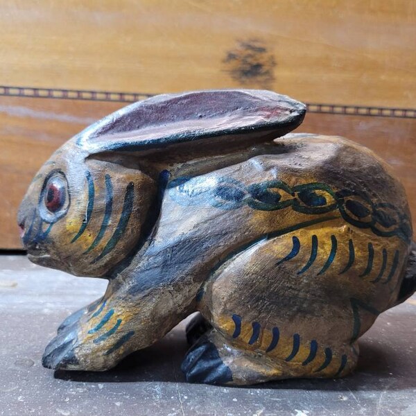 Rabbit Folk Art - Etsy