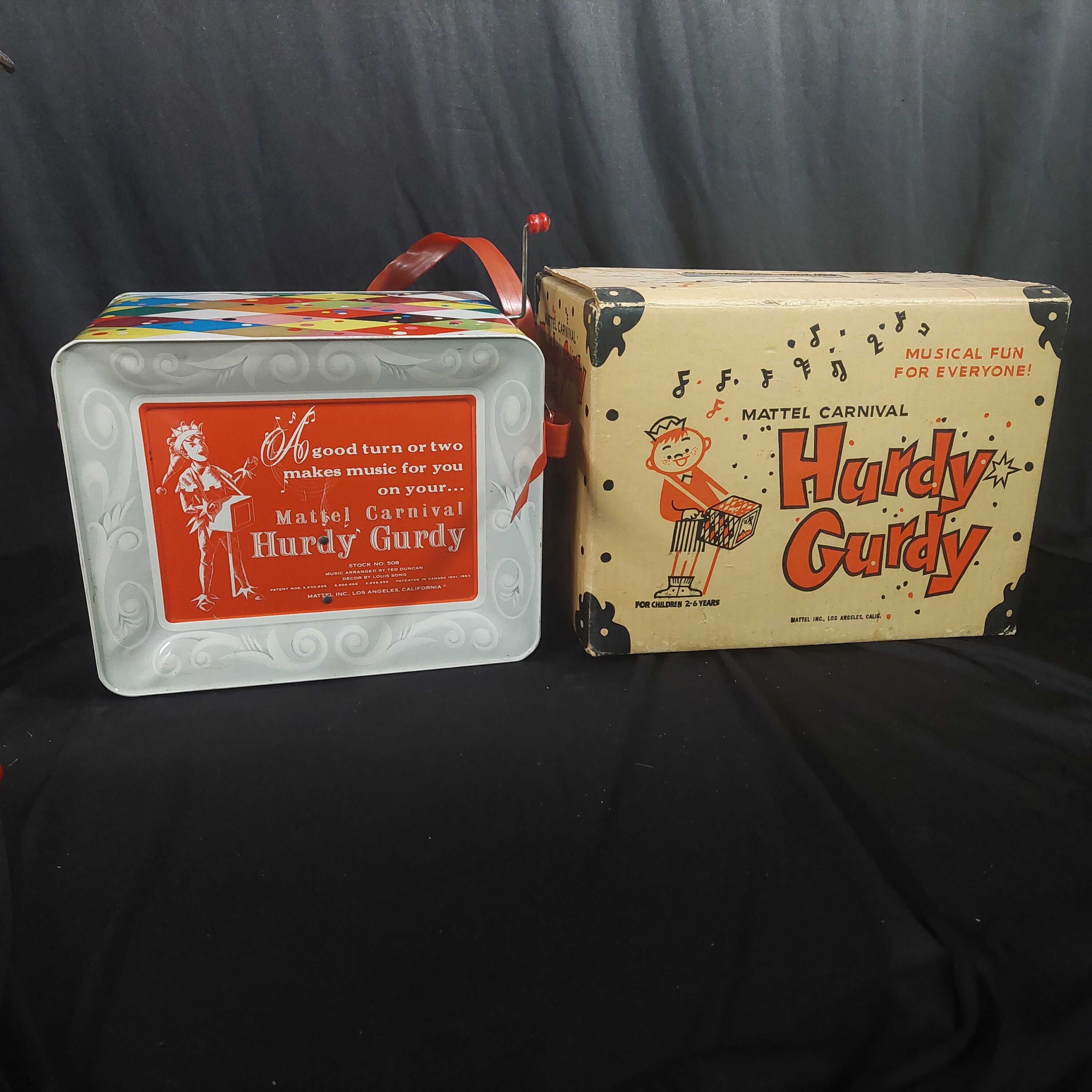 Vintage 1950's Carnival Hurdy Gurdy Toy by Mattel Stock No. 508 - Etsy