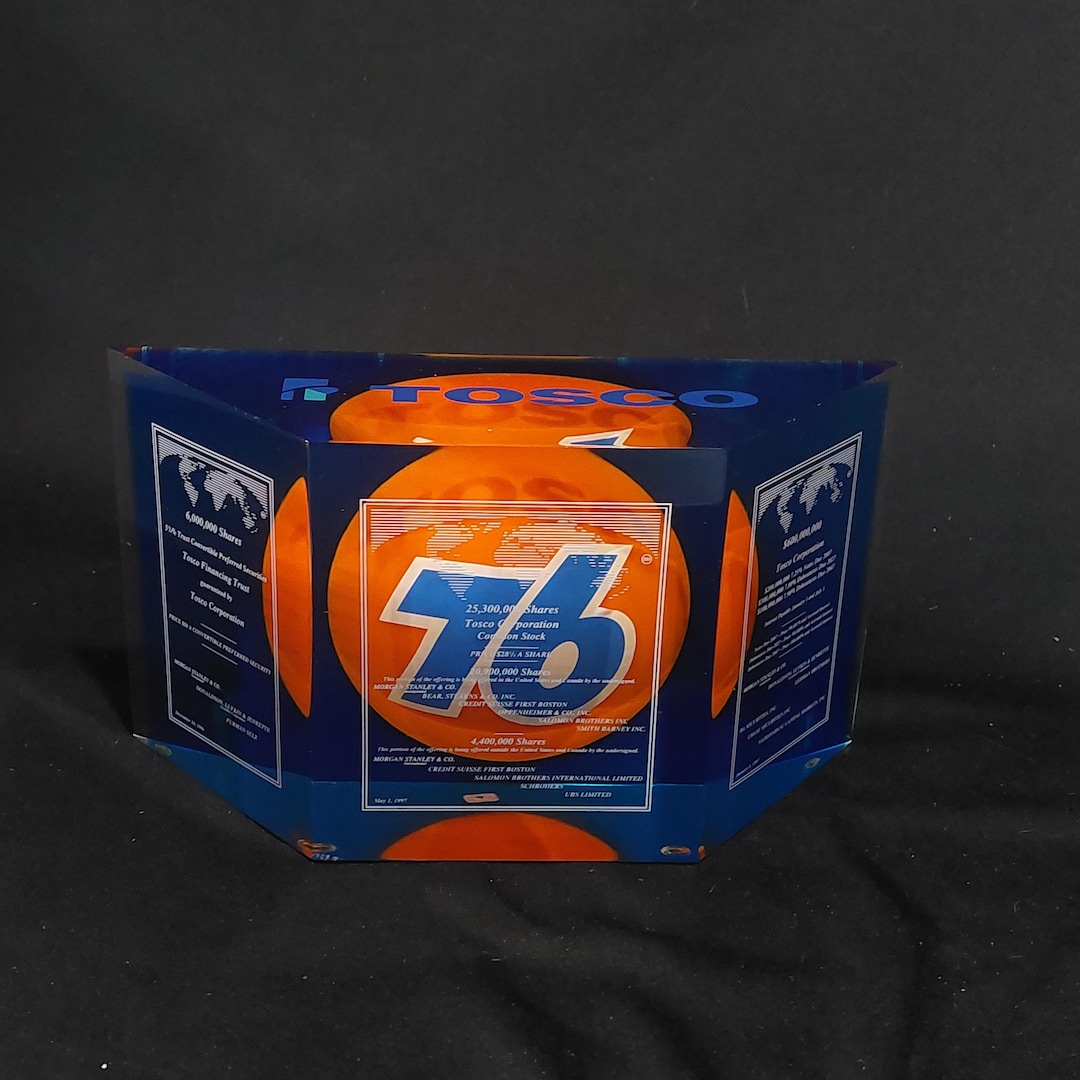 Vintage 1997 Tosco Corporation Paperweight - 76 Oil - Stock / Financial ...