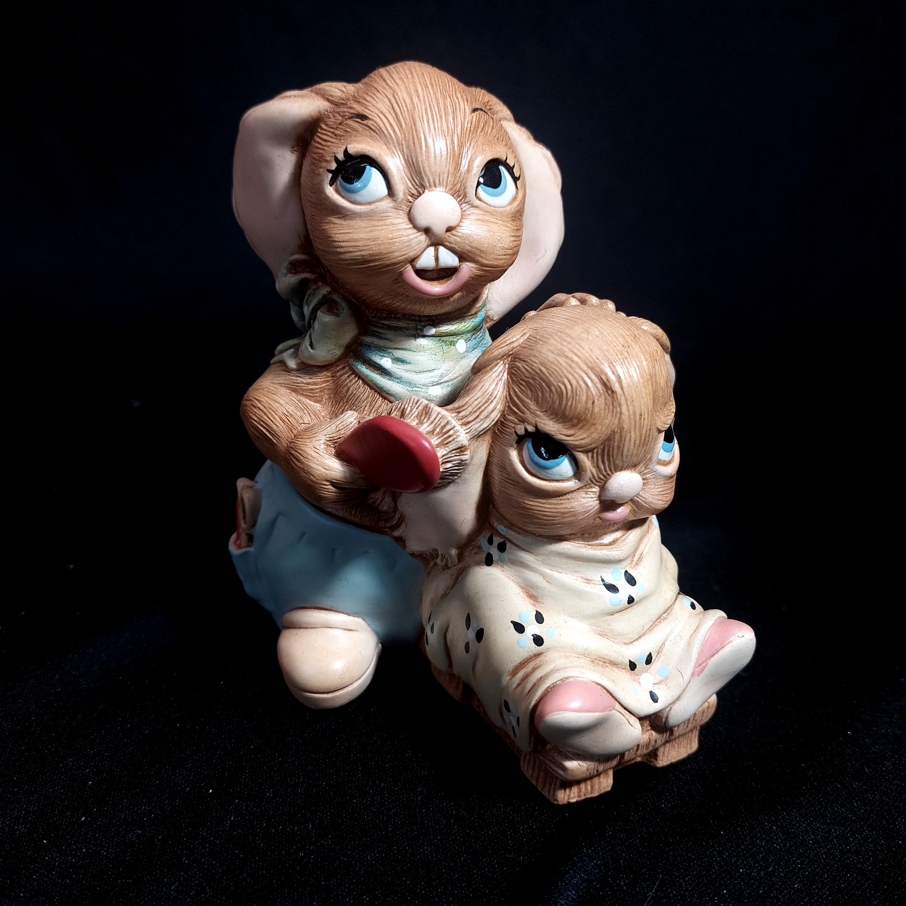 Vintage 1982 Pendelfin Rabbit Dandy Bunny Getting Haircut Reg. Design 1002814 - Etsy