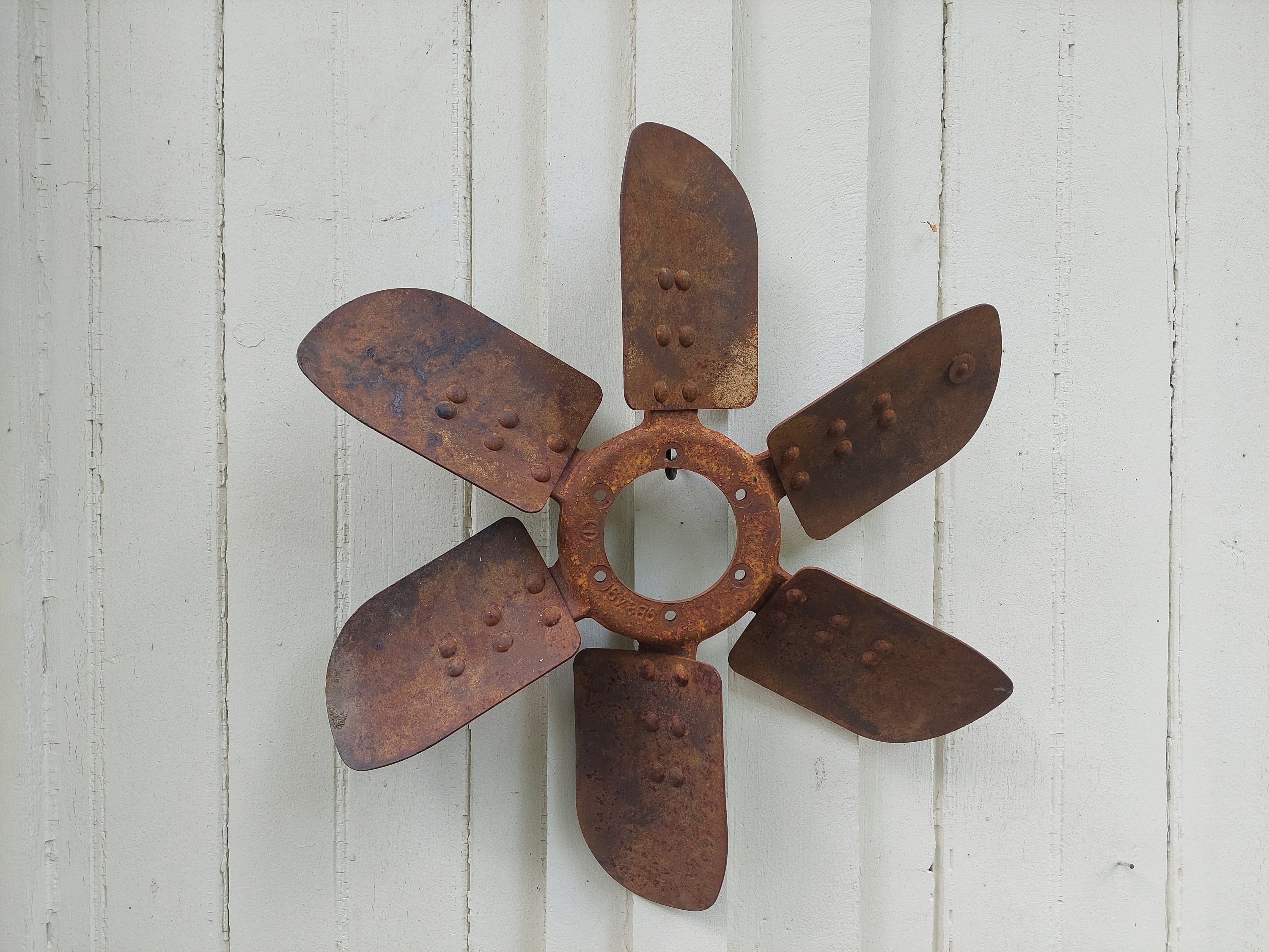 Vintage Rusty 6-paddle Tractor Fan Blade - Marked 9B249 - Etsy