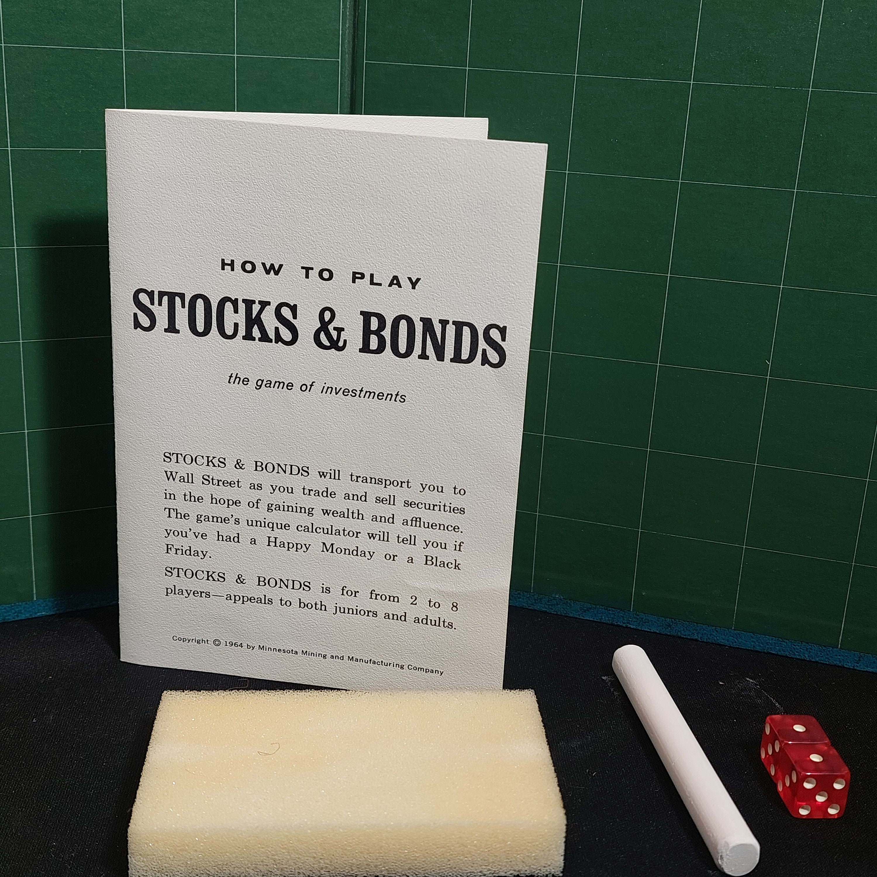 Vintage 1964 Board Game Stocks & Bonds by Minnesota Mining and ...