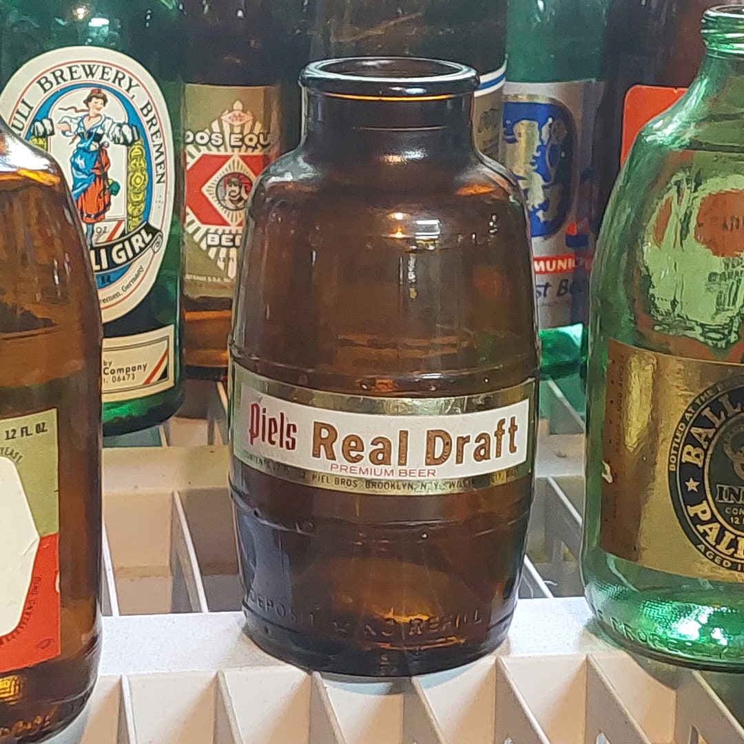 Vintage 1974 Piels Real Draft Beer Bottle - Barrel Chug-a-mug - Etsy