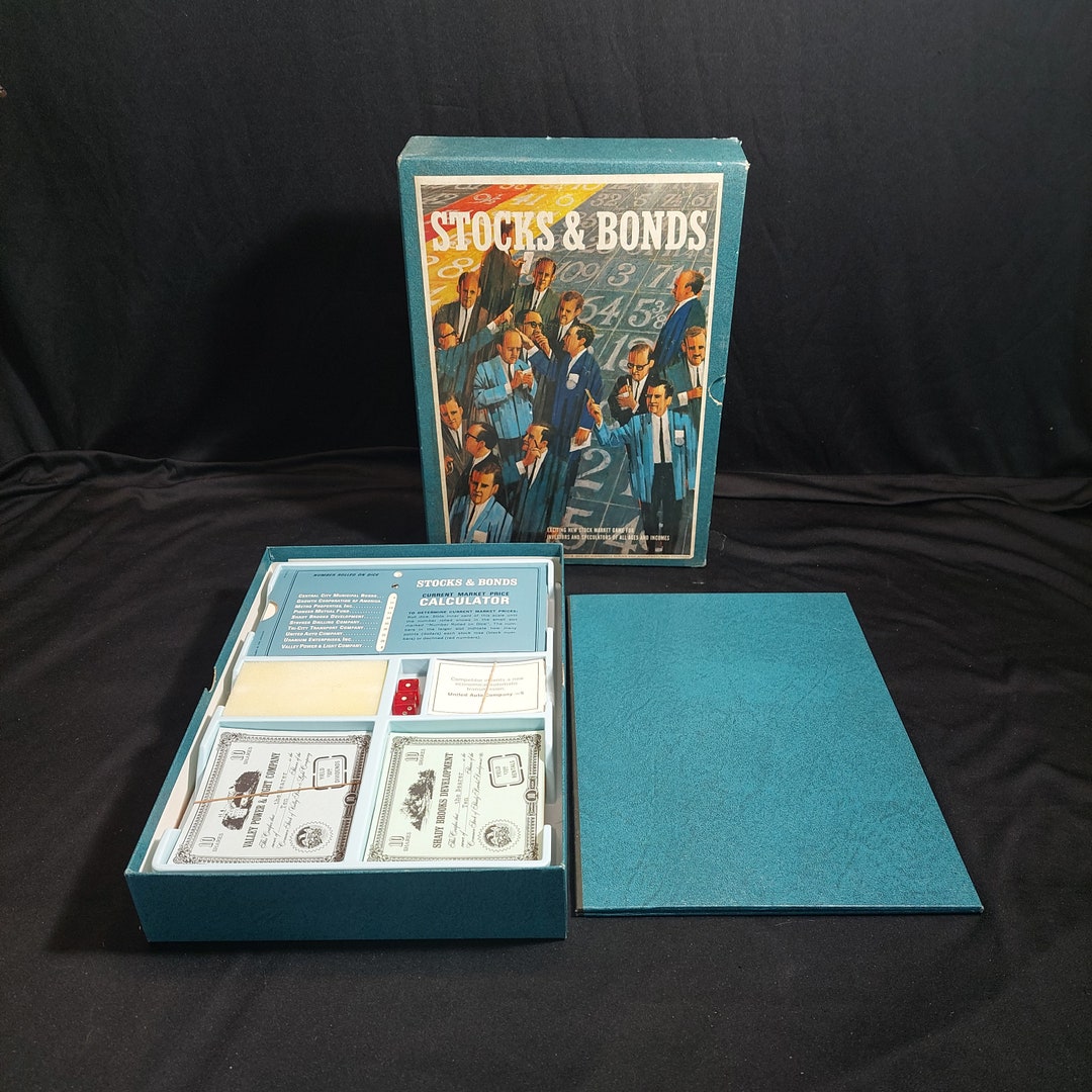 Vintage 1964 Board Game Stocks & Bonds by Minnesota Mining and ...