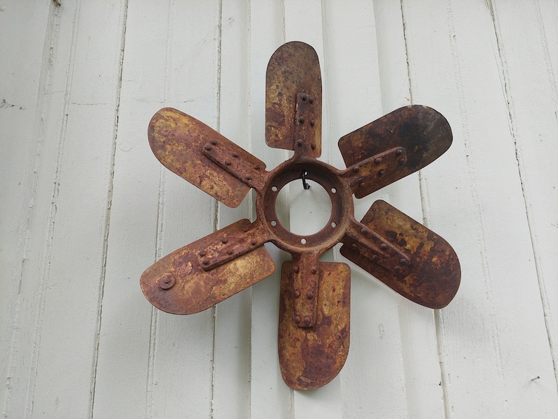Vintage Rusty 6-paddle Tractor Fan Blade - Marked 9B249 - Etsy