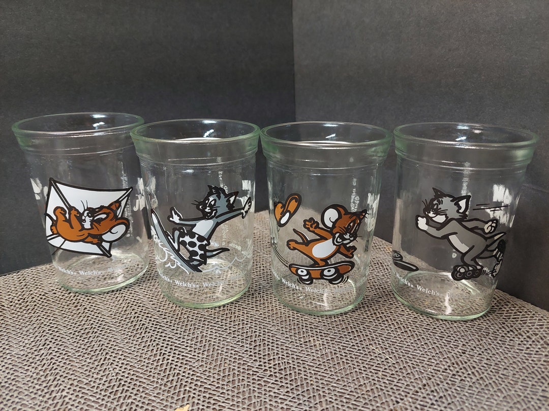 Vintage 1990 Welch's Jelly Jars - Tom & Jerry Series - Cartoon - Turner ...