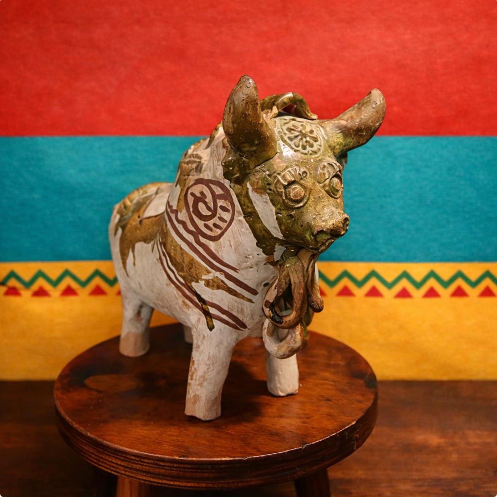 Vintage Torito De Pucara: Handcrafted Terra Cotta Peruvian Bull ...