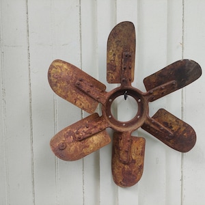 Vintage Rusty 6-paddle Tractor Fan Blade - Marked 9B249 - Etsy