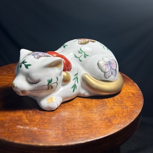 Vintage 1980's Nemuri-neko - Sleeping Cat Figurine Made in Japan by ...