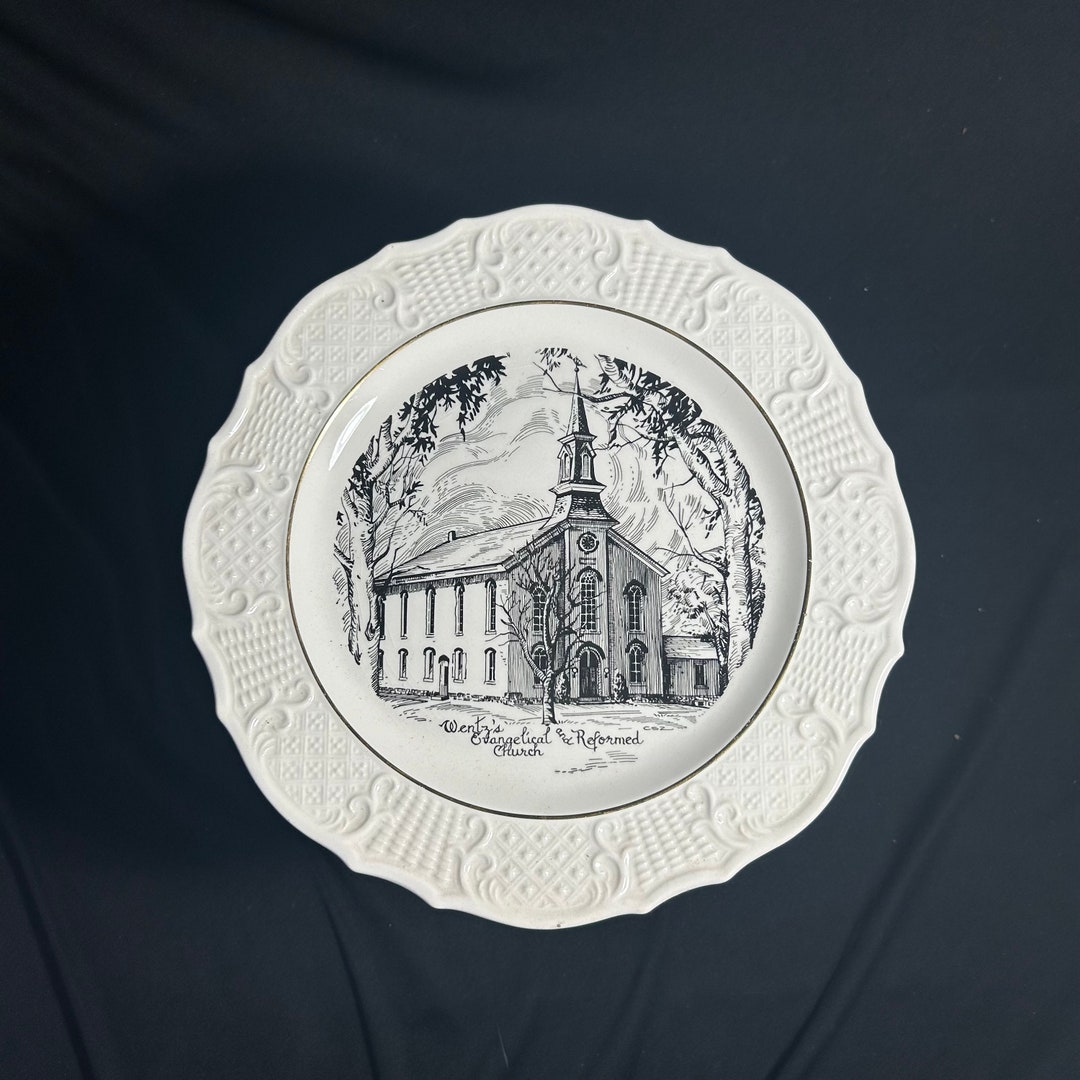 Vintage Mid-century Church Collector Plate by L. Elkinton Larzelene ...