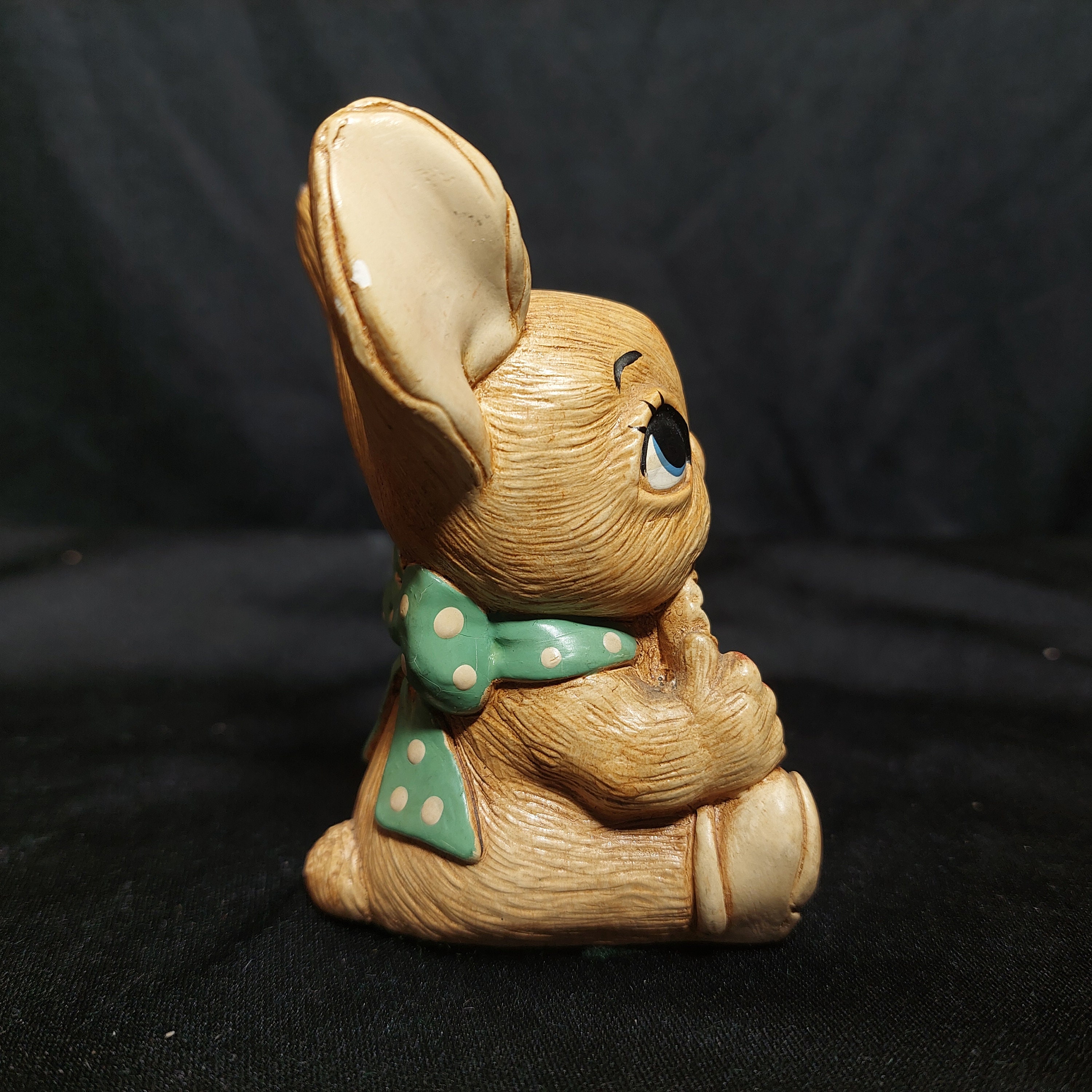 Vintage 1970's 1980's Pendelfin Rabbit Picnic Midge Bunny Eating Pie ...