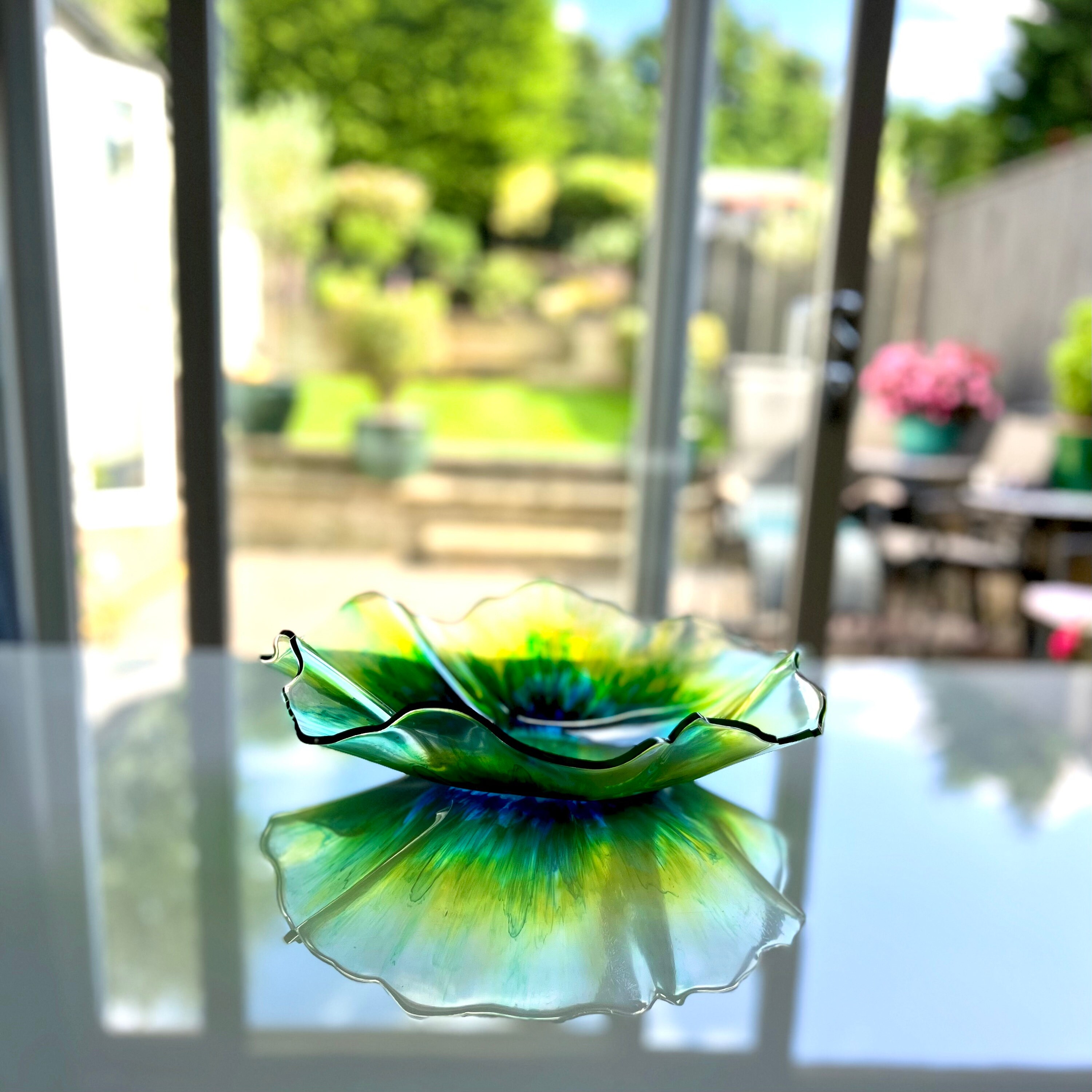 Large Resin Bowl Wavy Bowl Stunning Elegant Resin Bowl Decorative Dish ...