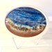 Round Side Table Folding Resin Table With Sea Waves Handmade Epoxy ...