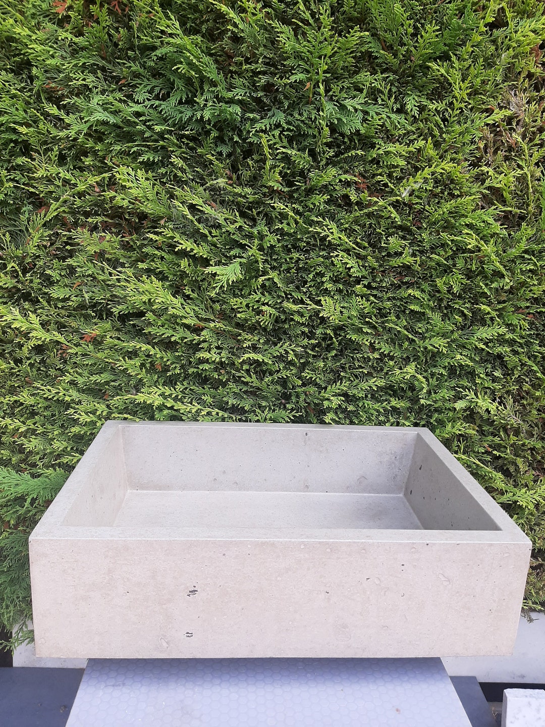 Concrete Rectangle Basin 5 - Etsy