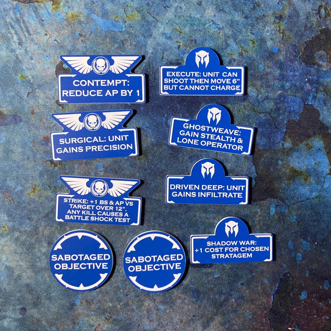 Wargaming Token Set – Sci Fi Tabletop Miniature Game Accessories ...