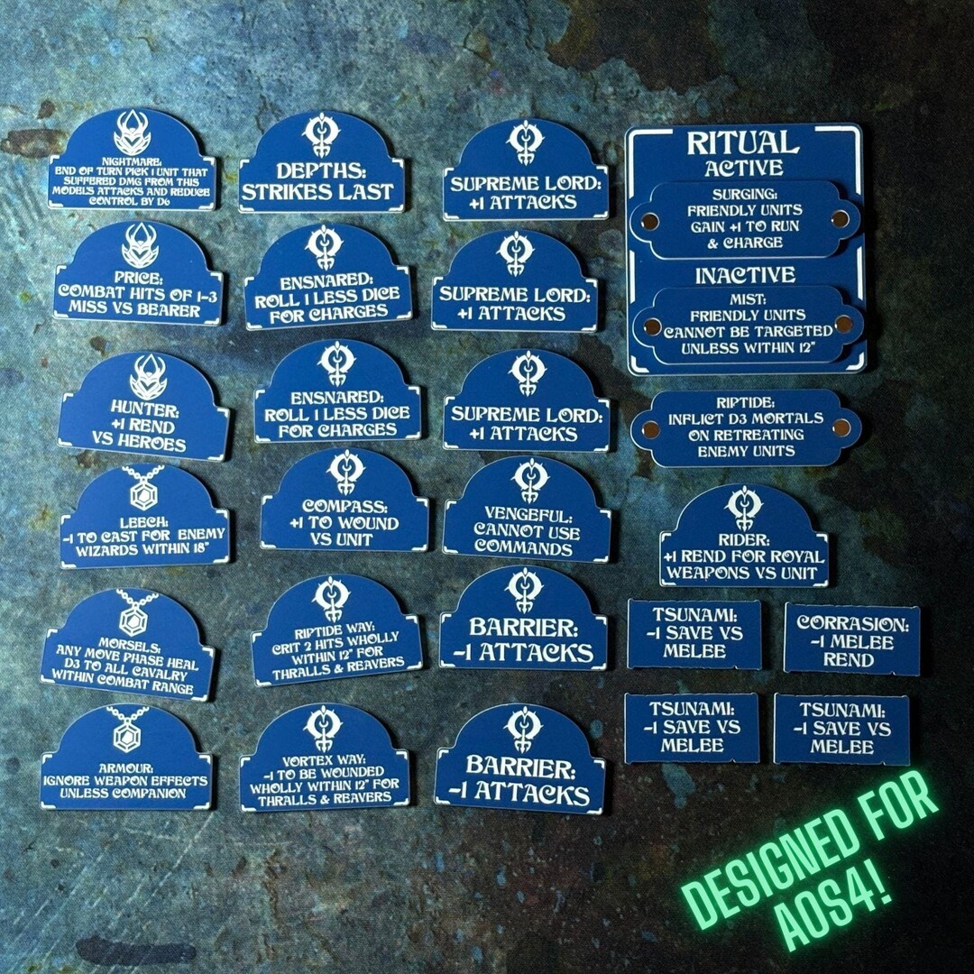 Deep Sea Elves Aos 4th Edition Token Set - Etsy