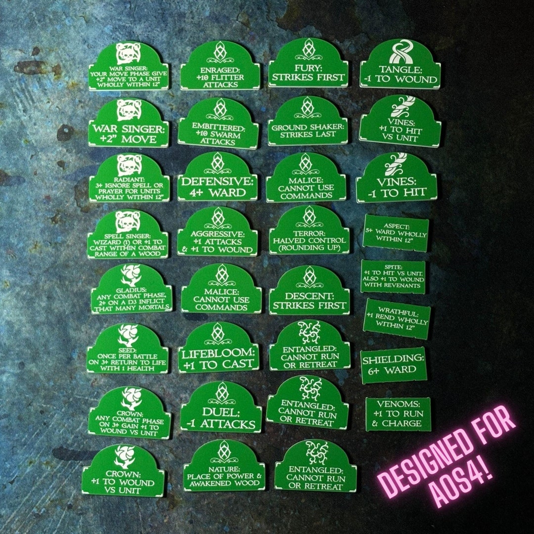 Forest Warriors Aos 4th Edition Token Set - Etsy